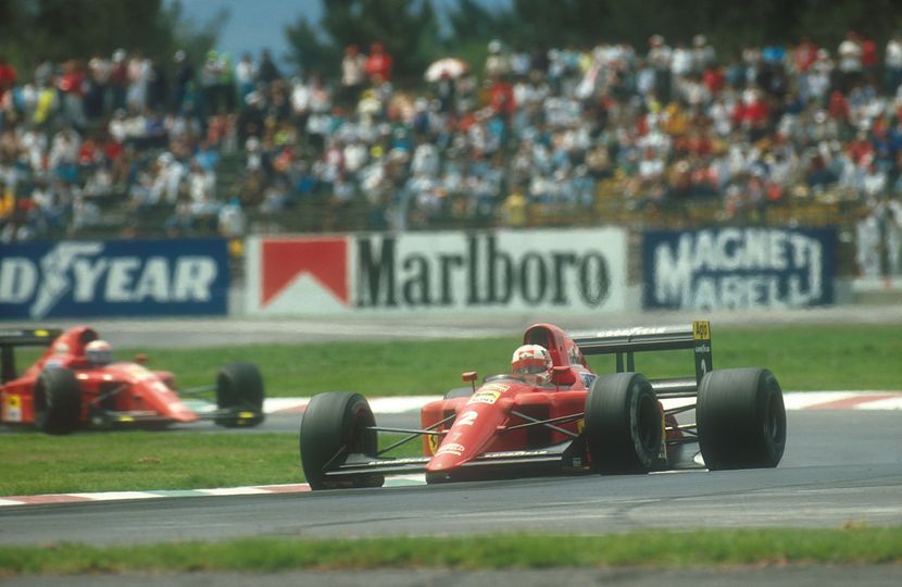 Video: last 4 laps of 1990 Mexican GP, with Ferrari's Nigel Mansell fighting Gerhard Berger